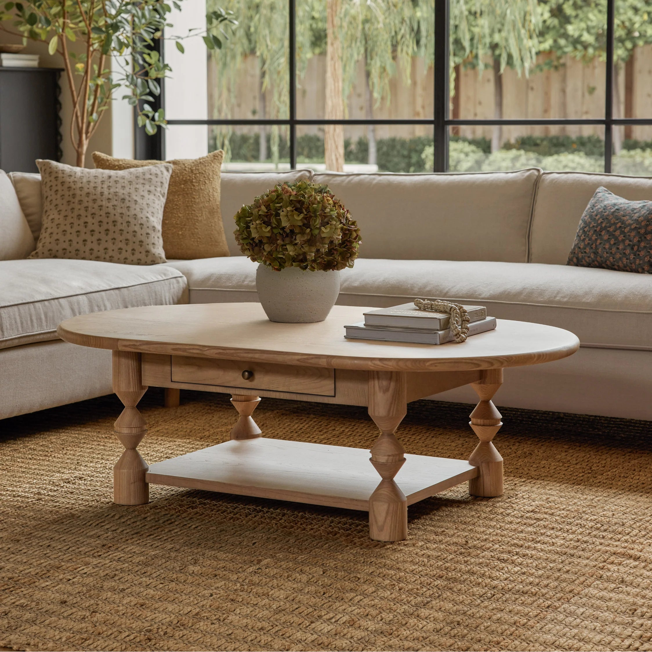 Smith Coffee Table - Oval Solid Wood Coffee Table | Ramgarh – Ramgarh ...